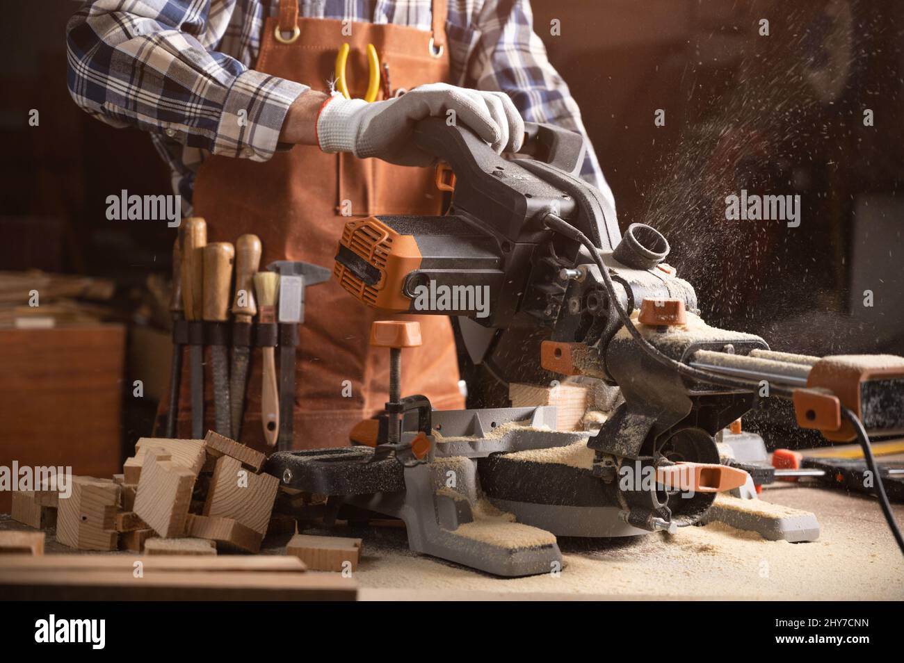 Carpenter Working At Workshop. High quality photo Stock Photo - Alamy