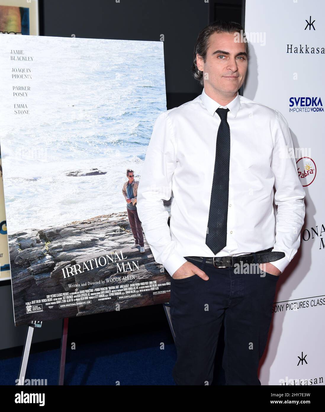 Joaquin Phoenix arriving for "Irrational Man" Los Angeles Premiere held ...