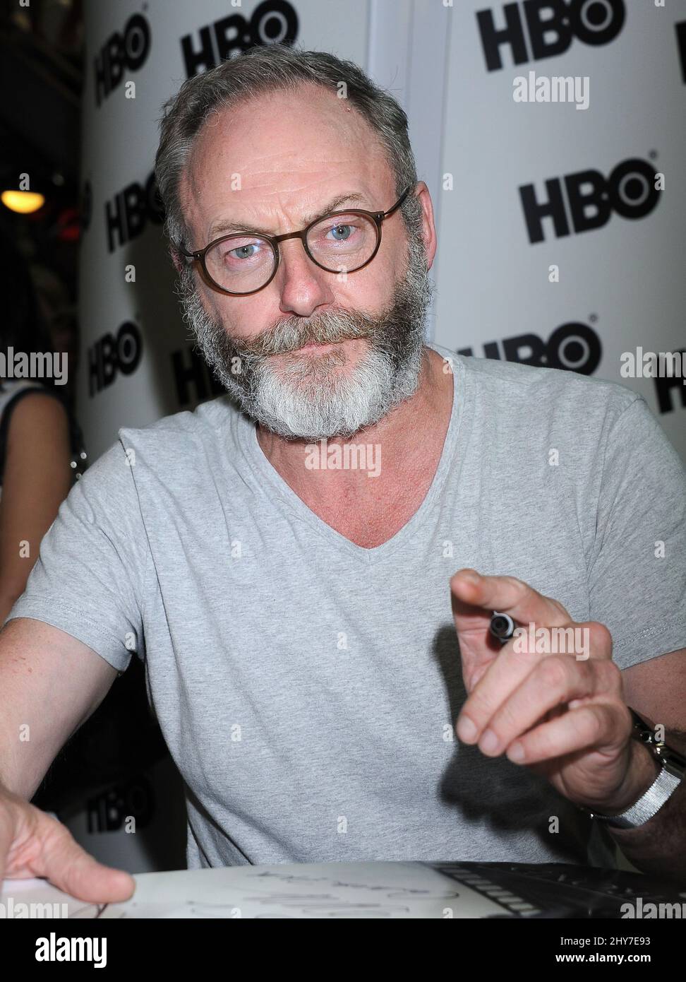 Liam Cunningham attending "Game of Thrones" autograph signing booth at ...