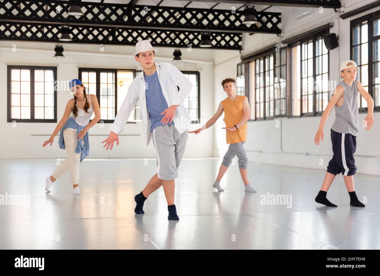 Young people dancing swing and shuffle Stock Photo - Alamy