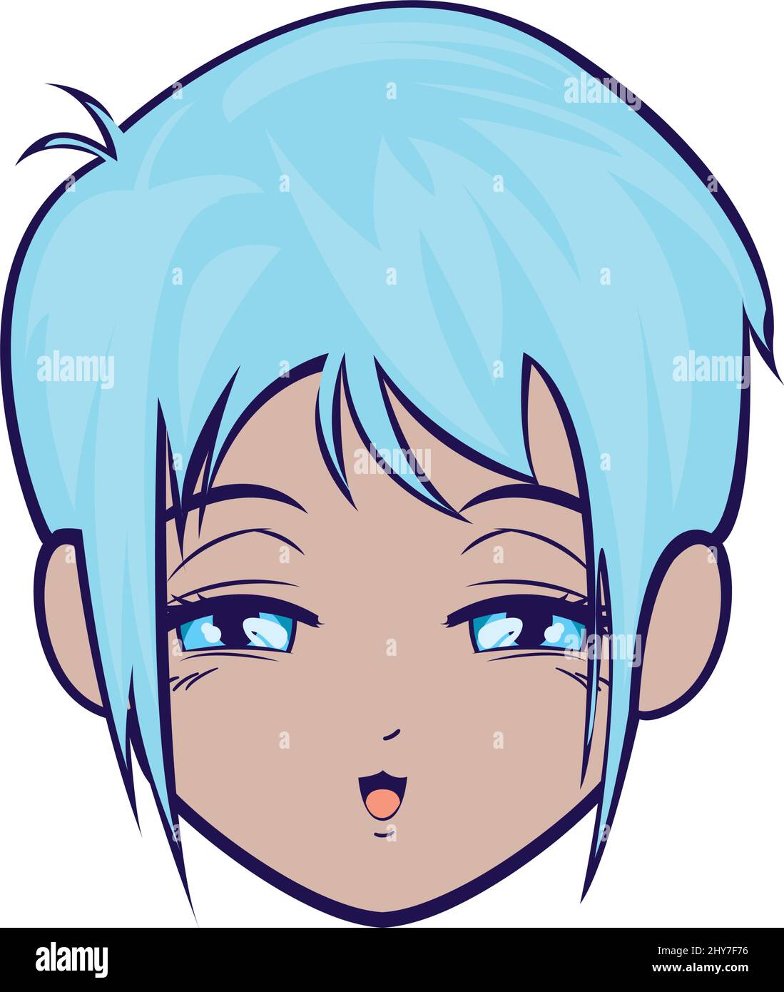 anime girl thinking Stock Vector Image & Art - Alamy