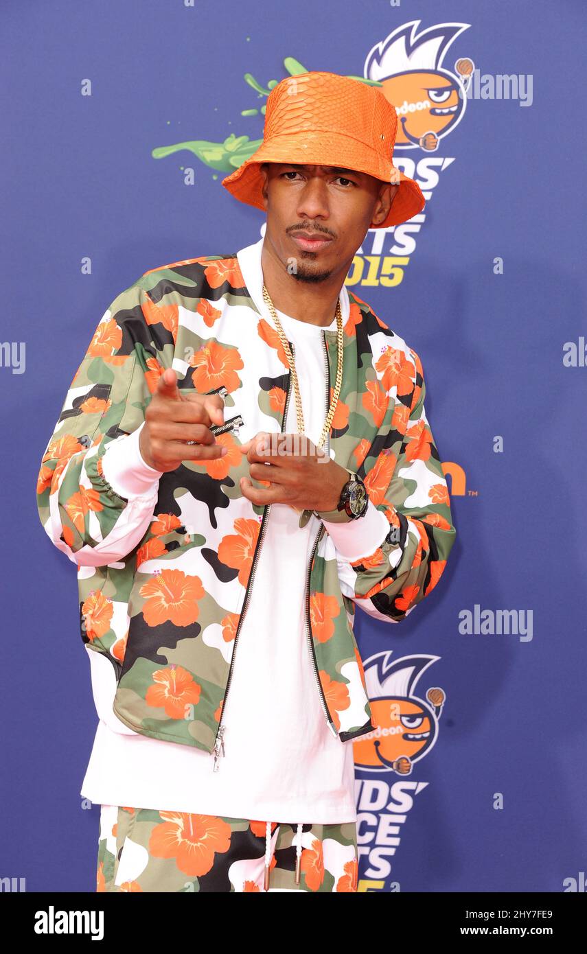 Nick Cannon attending the Nickelodeon Kids' Choice Sports Awards 2015 ...