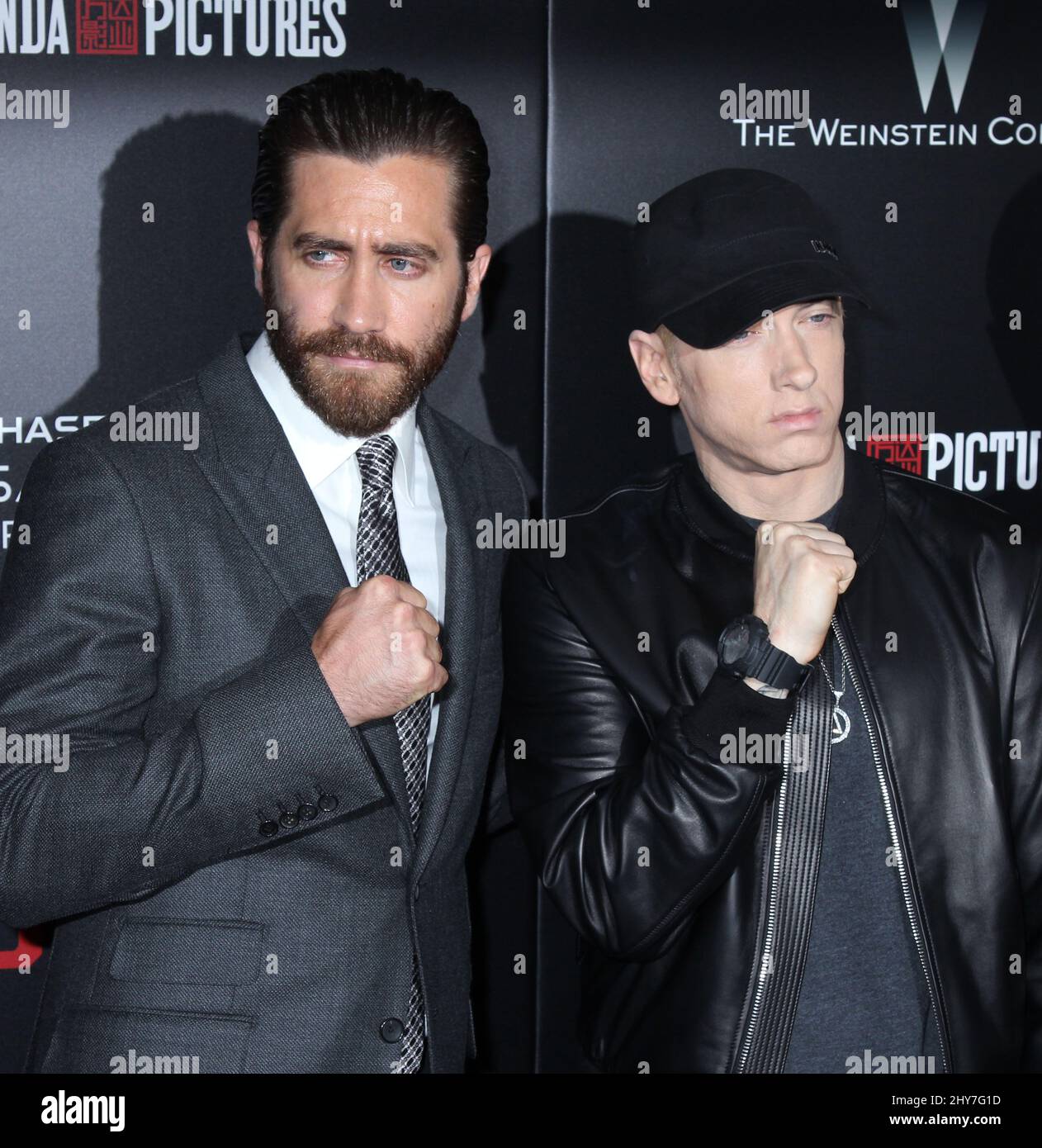 Jake Gyllenhaal and Eminem attending The Weinstein Company presents the ...
