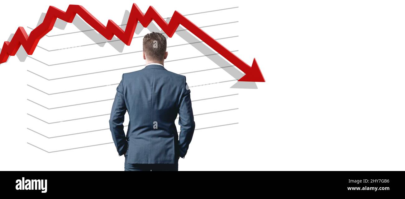 Graphs representing the stock market crash. 3d illustration Stock Photo ...