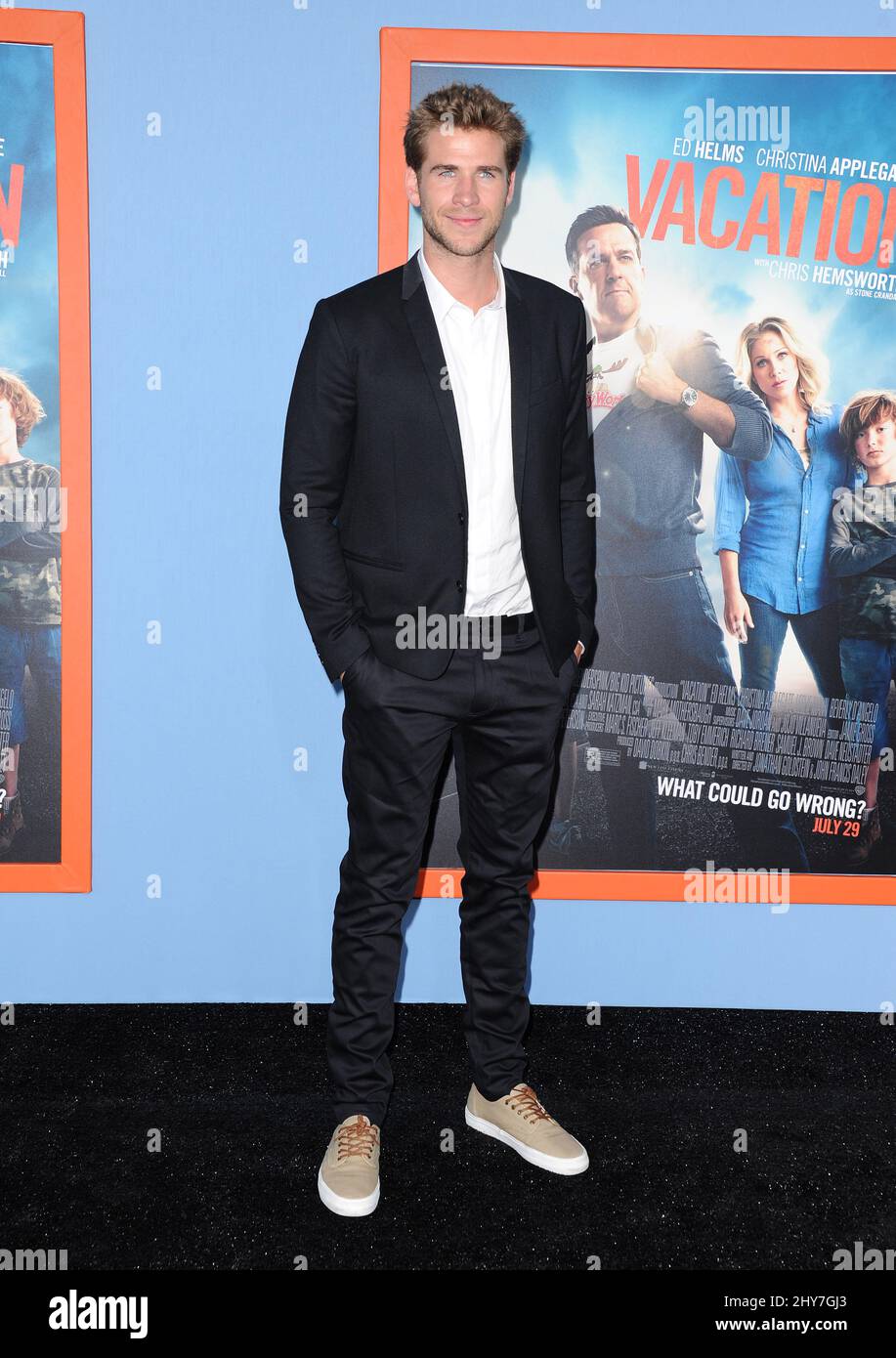 Liam Hemsworth arriving for the Vacation premiere held at the Regency ...