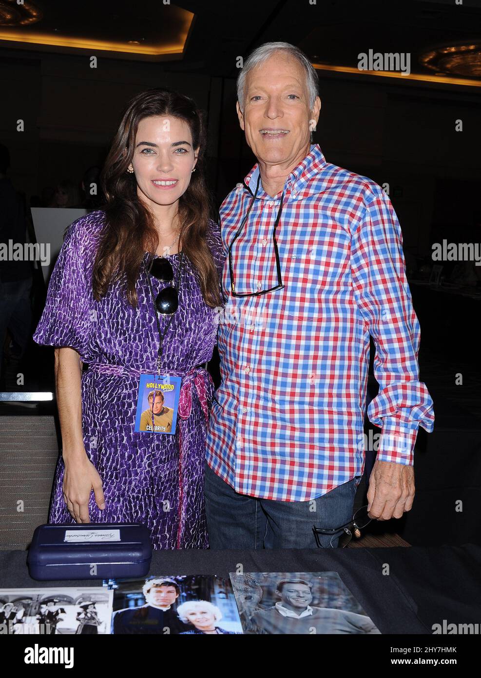 Amelia Heinle and Richard Chamberlain attending the Hollywood Show 2015 ...