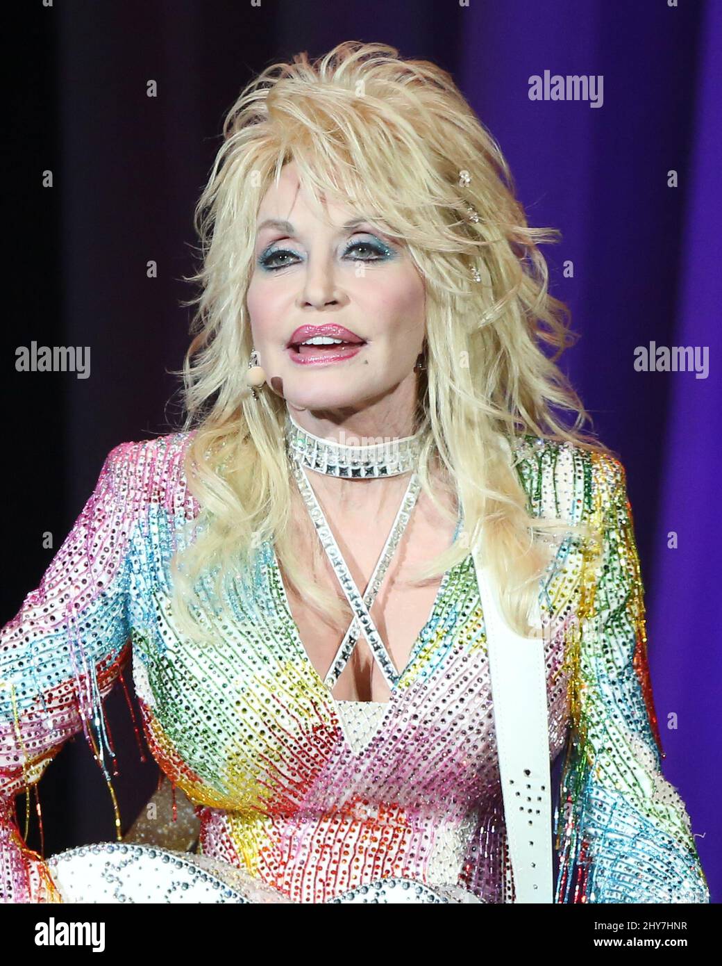 Dolly Parton performing live during her "Pure and Simple" Concert held ...