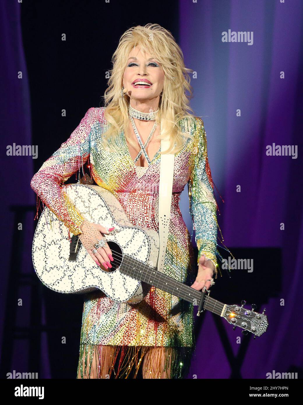 Dolly Parton performing live during her "Pure and Simple" Concert held ...
