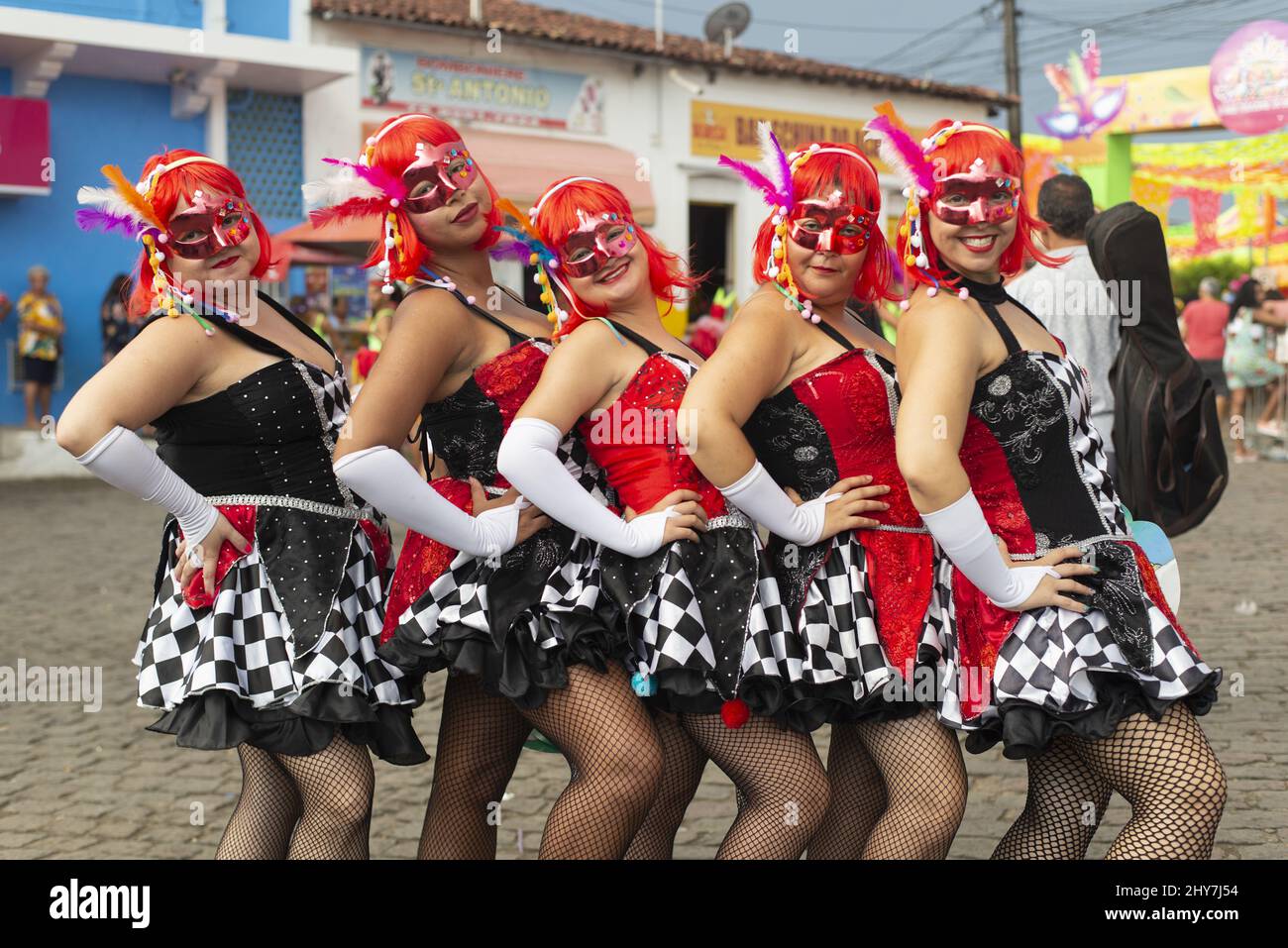 Group of girls dressed for a carnival, Brazil Stock Photo - Alamy