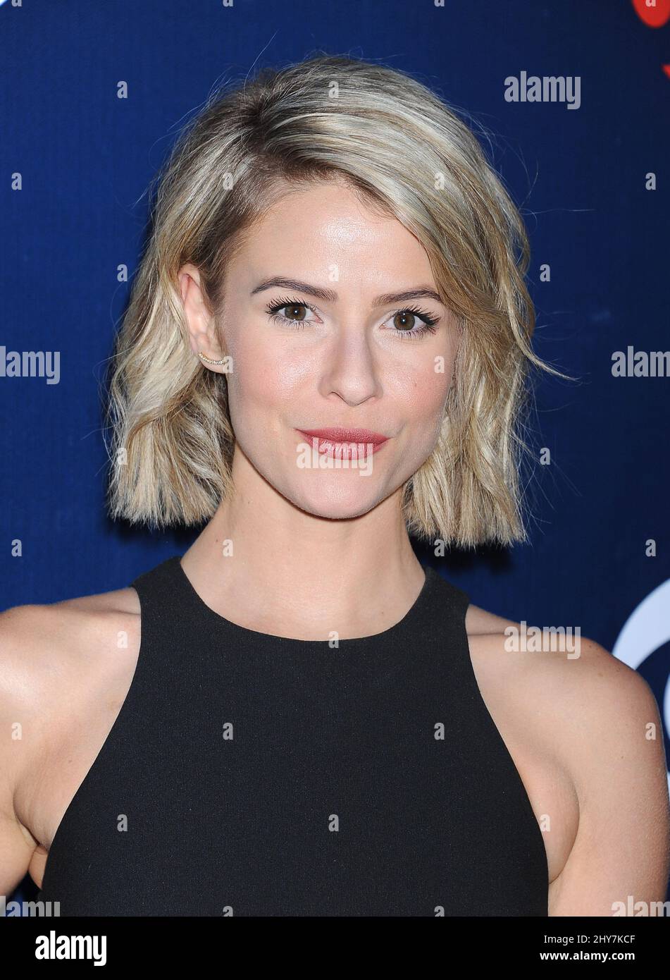 Linsey Godfrey attending the CBS, The CW and Showtime Summer TCA press ...