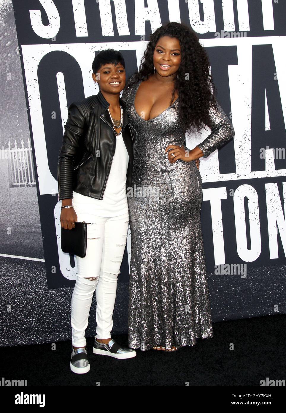 Brez and Asia Bryant attendng the 'Straight Outta Compton' Los Angeles ...