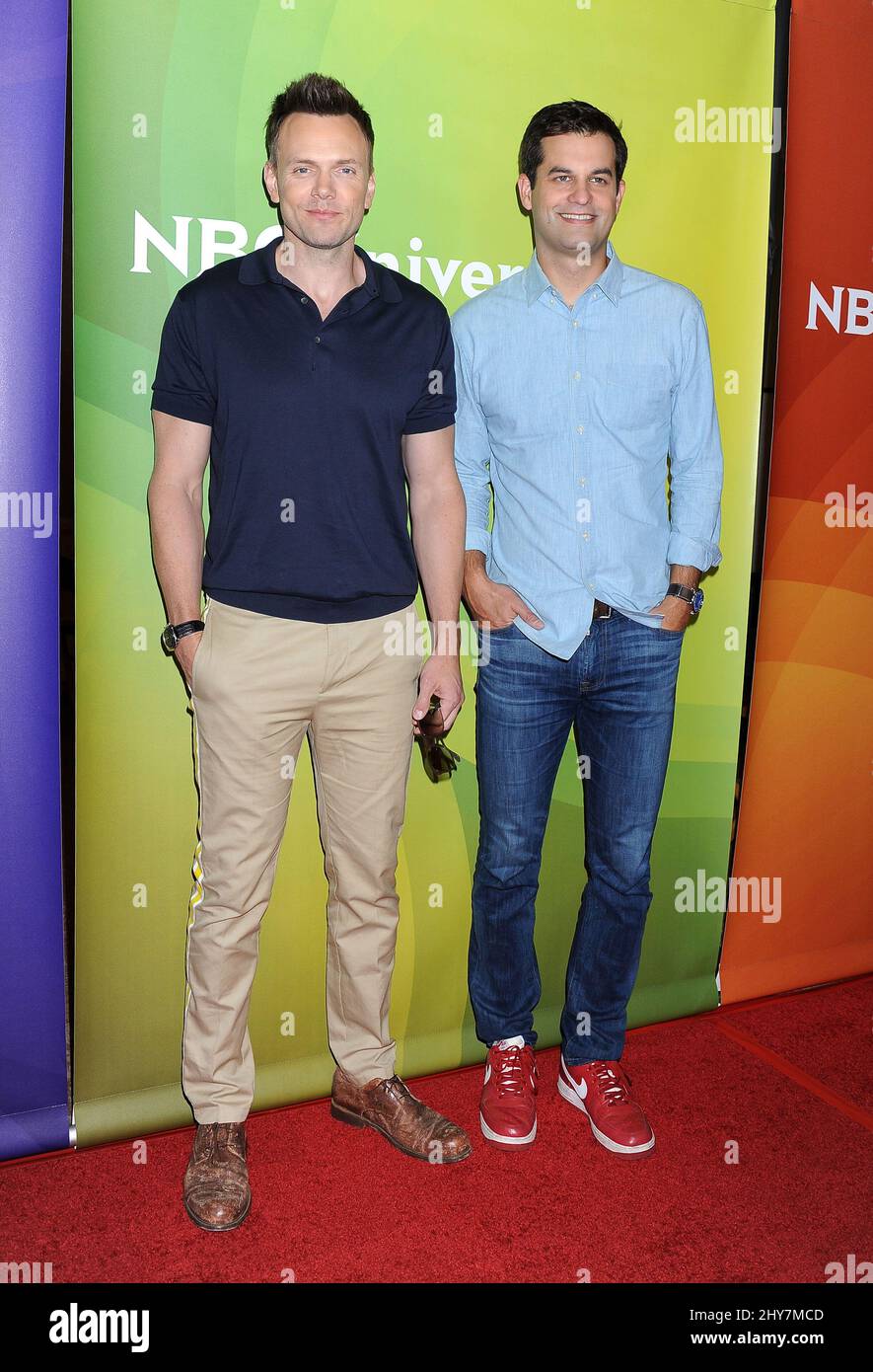 Michael Kosta and Joel McHale attending the NBCUniversal Summer 2015 ...