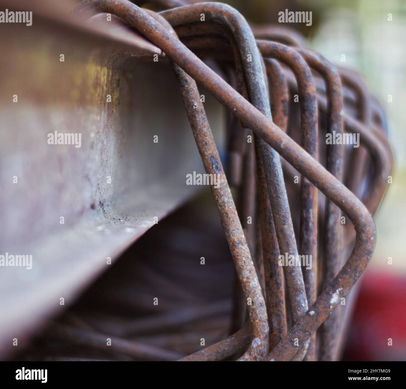 Closeup of a rusty rebar - concept of construction Stock Photo - Alamy