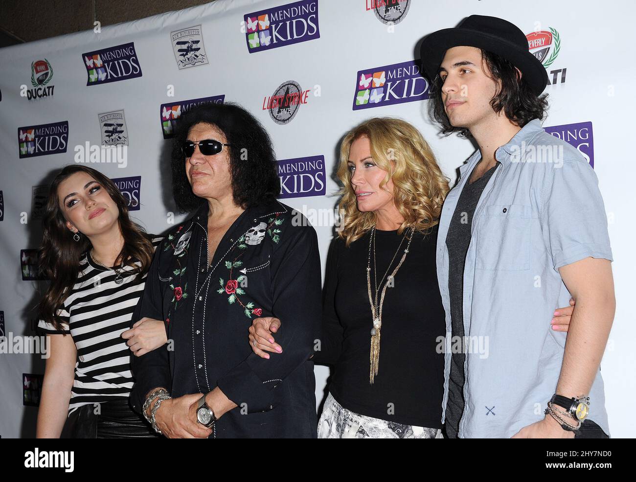 Sophie Simmons, Gene Simmons, Shannon Tweed, Nick Simmons arriving for ...