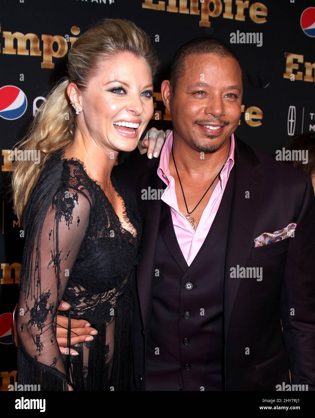 Kaitlin Doubleday and Terrence Howard attending the "Empire" Season 2 ...