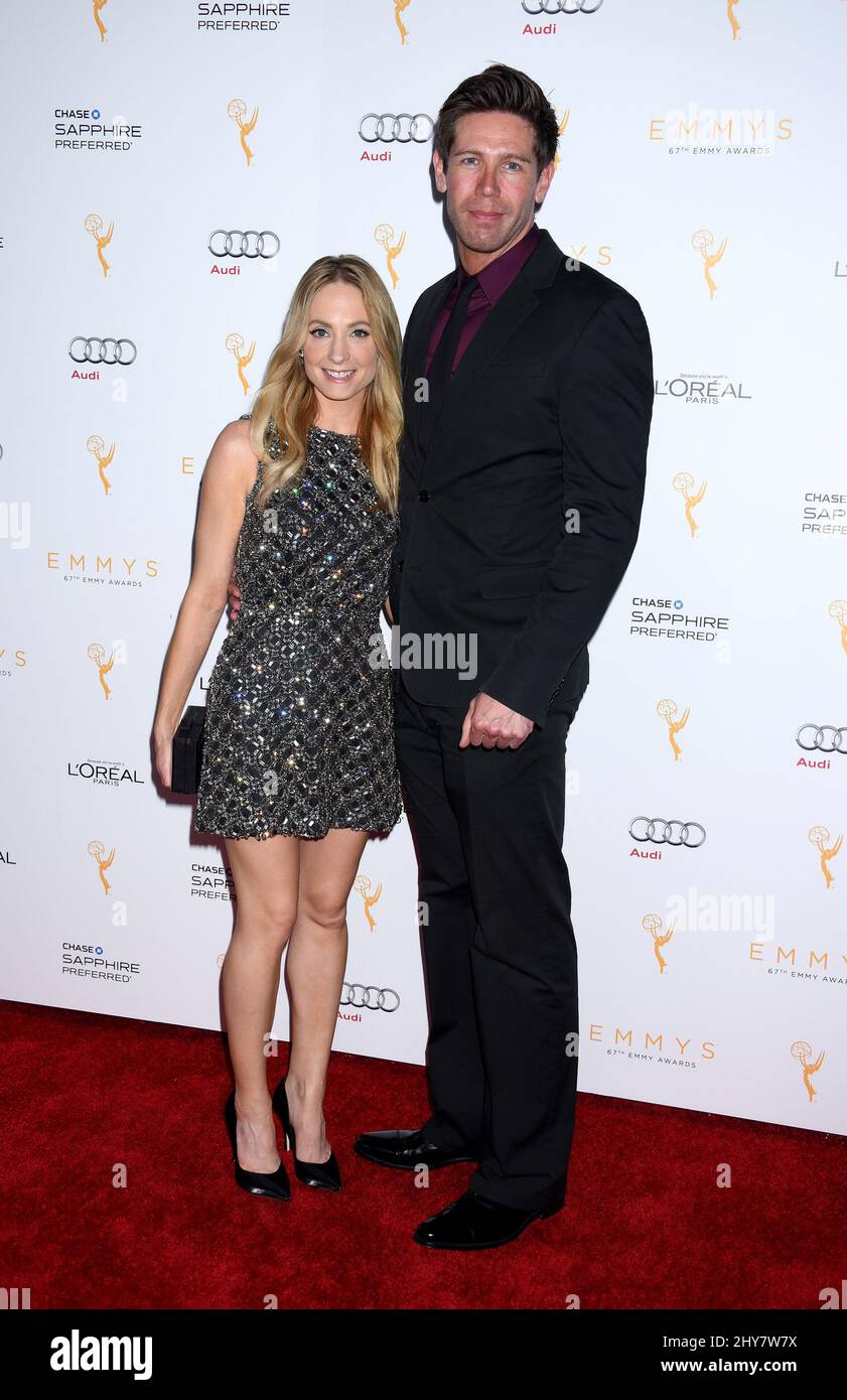 Joanne Froggatt and James Cannon arriving at the Television Academy's ...