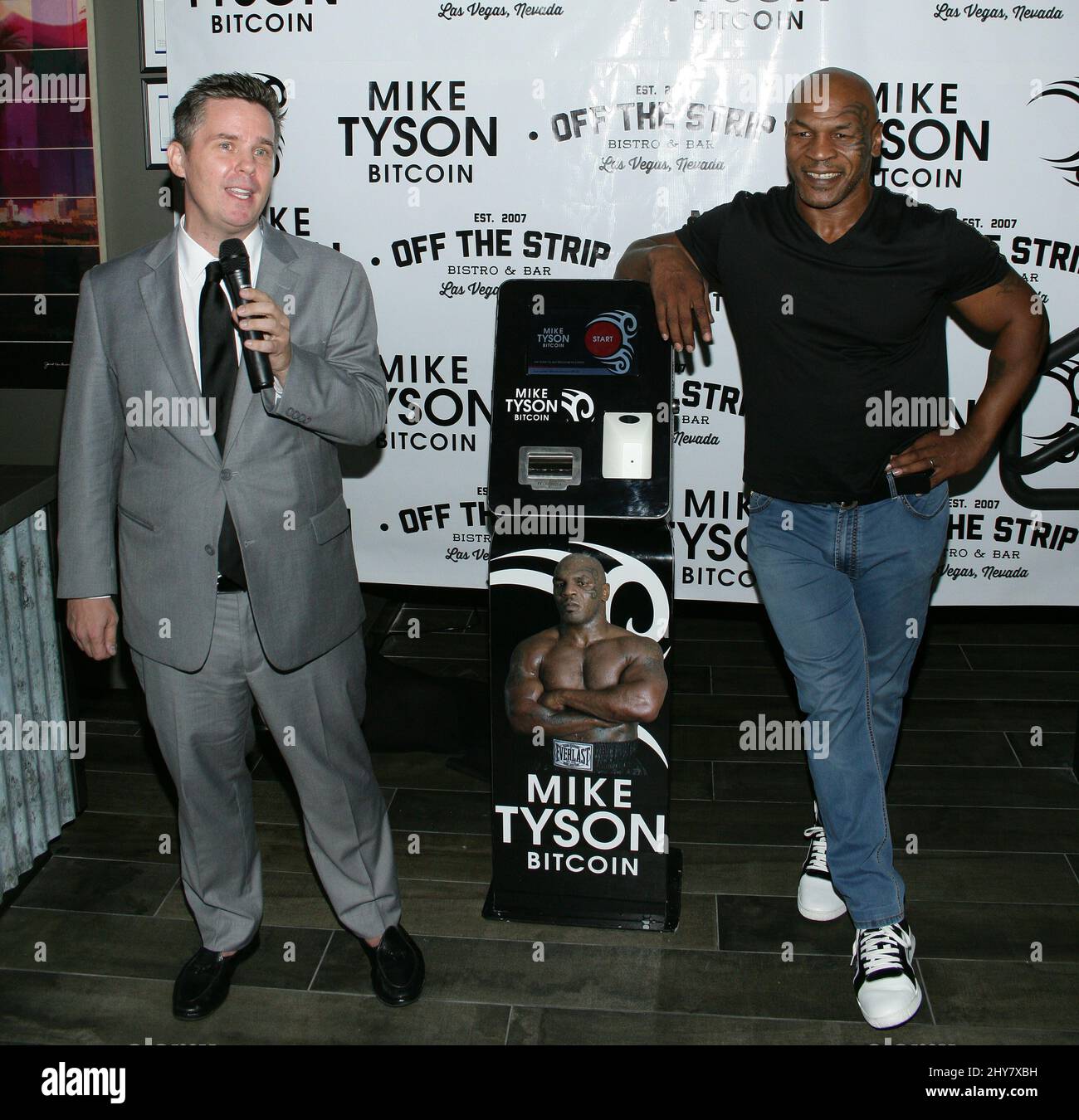 Mike Tyson and Peter Klamka at the unveiling of the world's first Mike ...