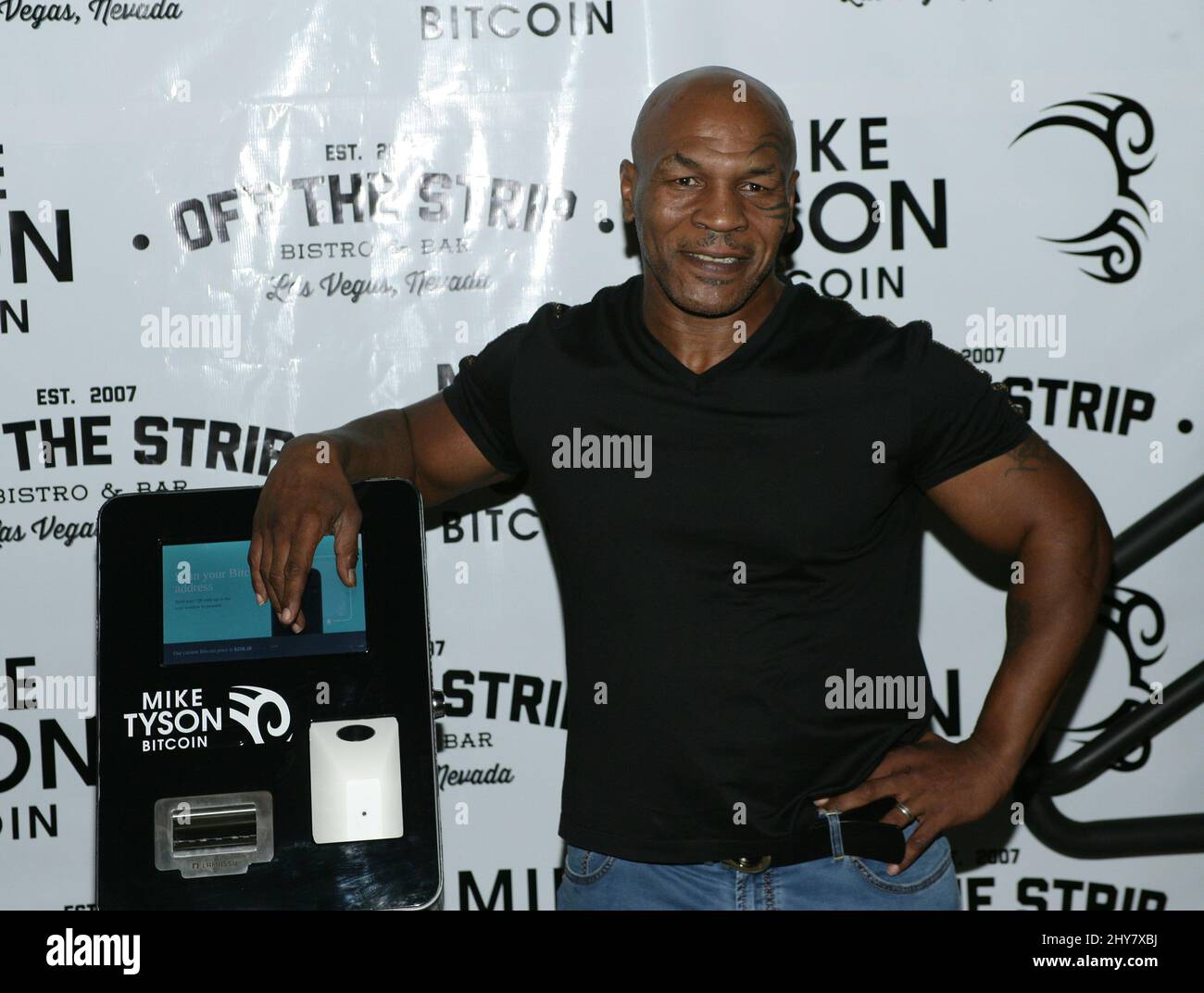 Mike Tyson at the unveiling of the world's first Mike Tyson Bitcoin ...