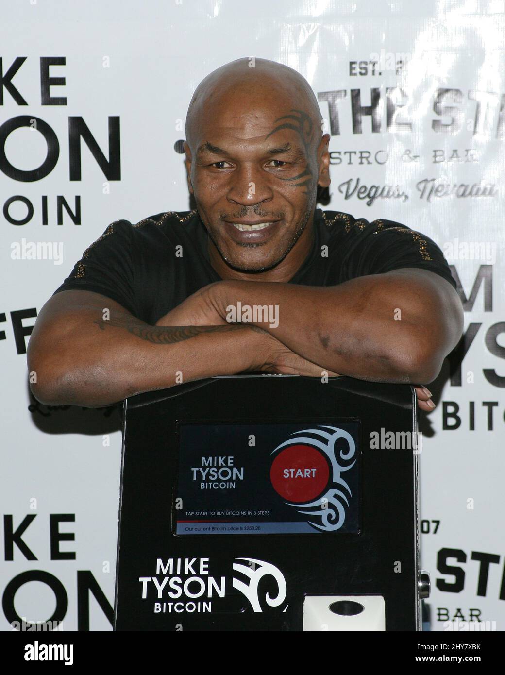 Mike Tyson at the unveiling of the world's first Mike Tyson Bitcoin ...