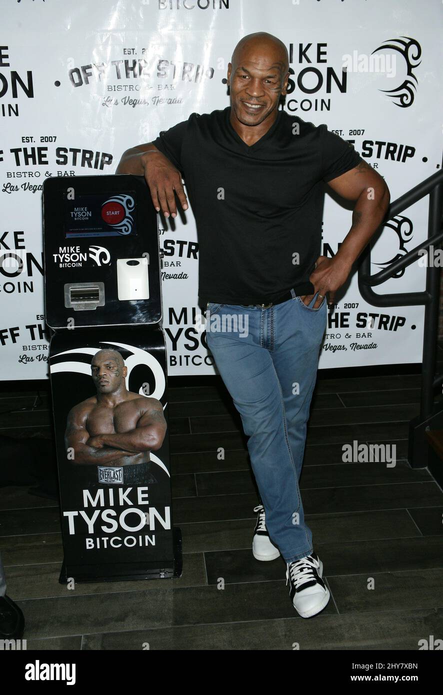 Mike Tyson at the unveiling of the world's first Mike Tyson Bitcoin ...