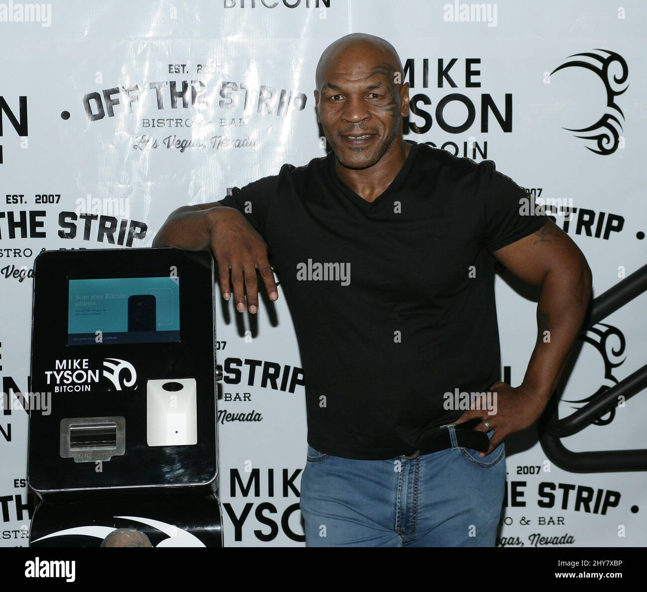 Worlds first mike tyson bitcoin machine hi-res stock photography and ...