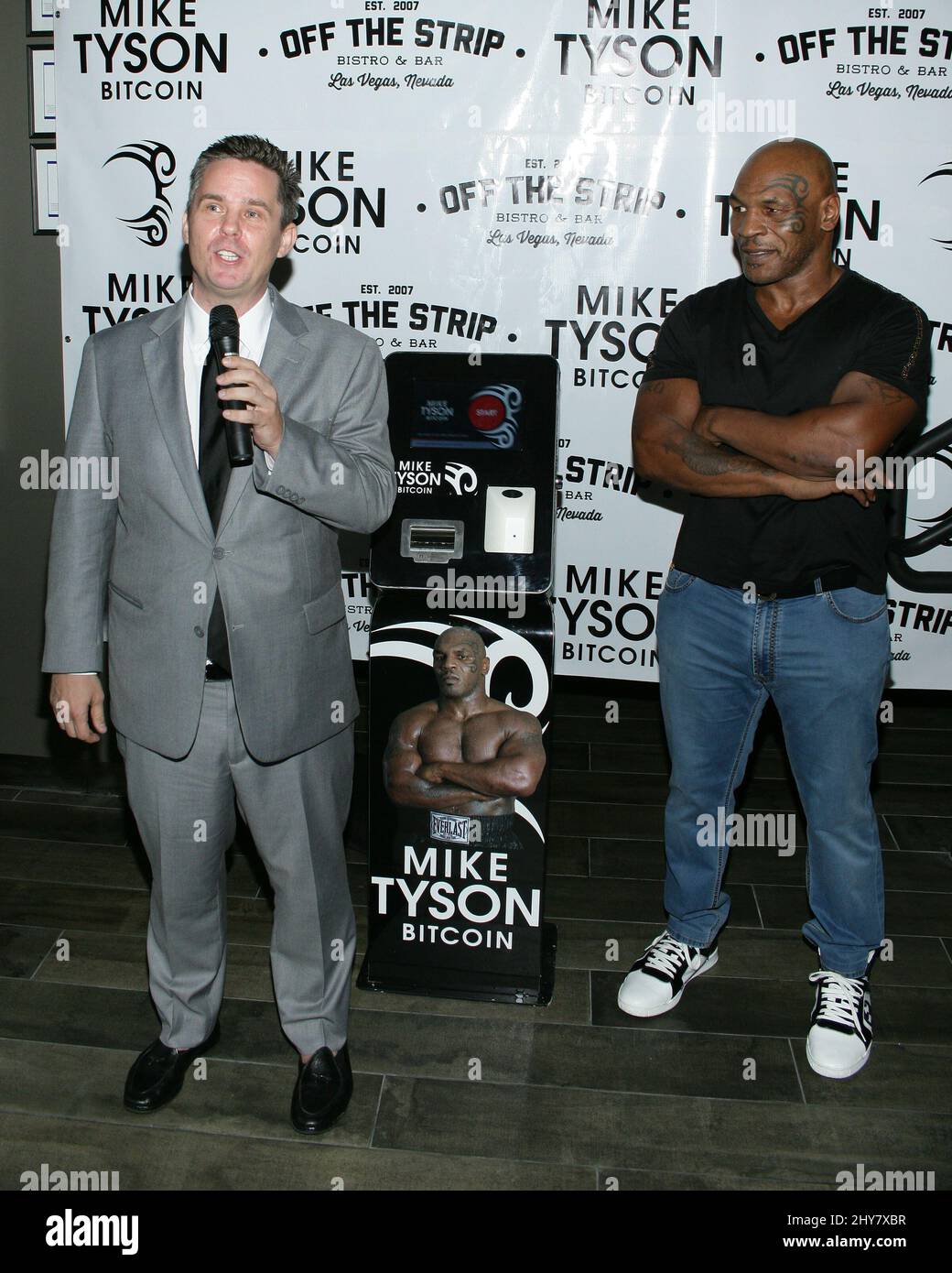 Mike Tyson and Peter Klamka at the unveiling of the world's first Mike ...