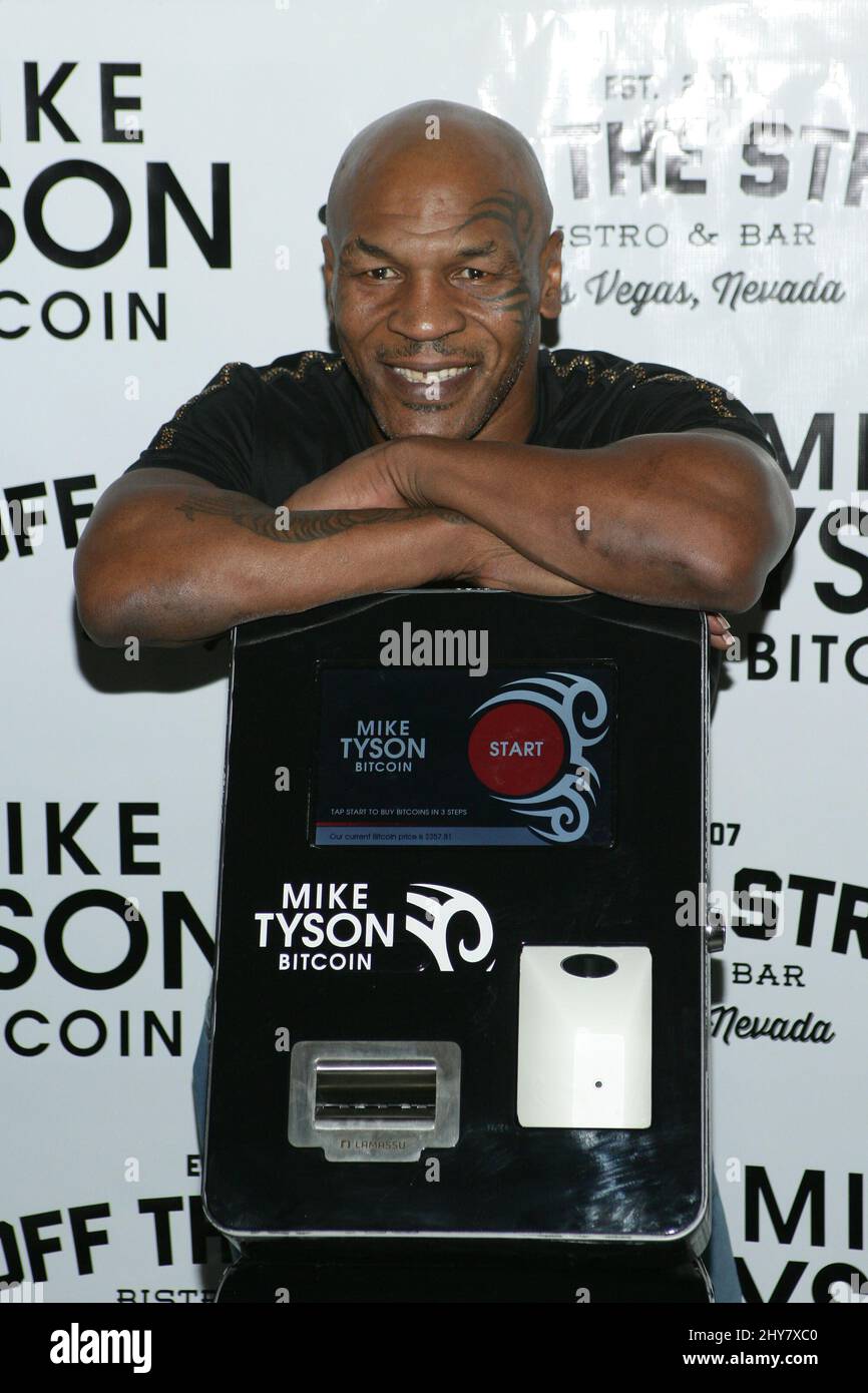 Mike Tyson at the unveiling of the world's first Mike Tyson Bitcoin ...