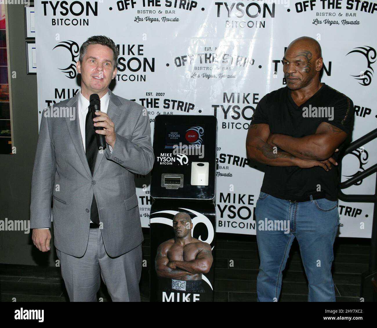 Mike Tyson and Peter Klamka at the unveiling of the world's first Mike ...
