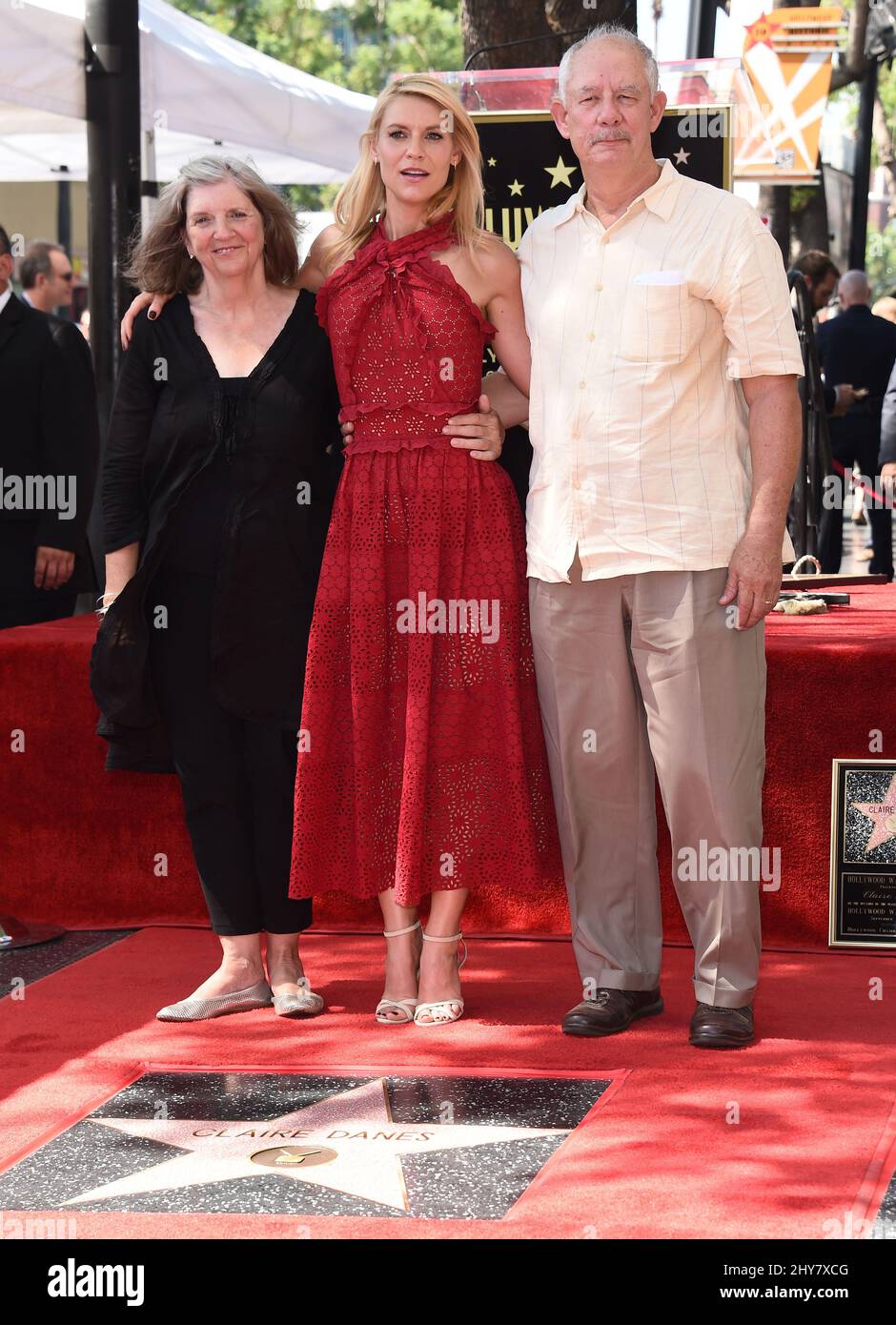 Claire Danes (centre) with Carla Danes and Christopher Danes as she is ...