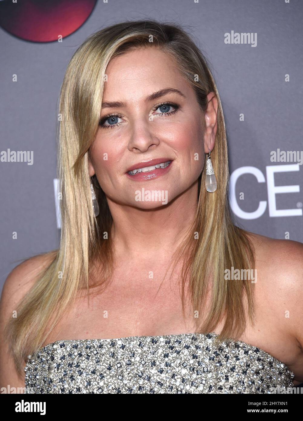 Jessica capshaw at premiere red carpet event hi-res stock photography ...