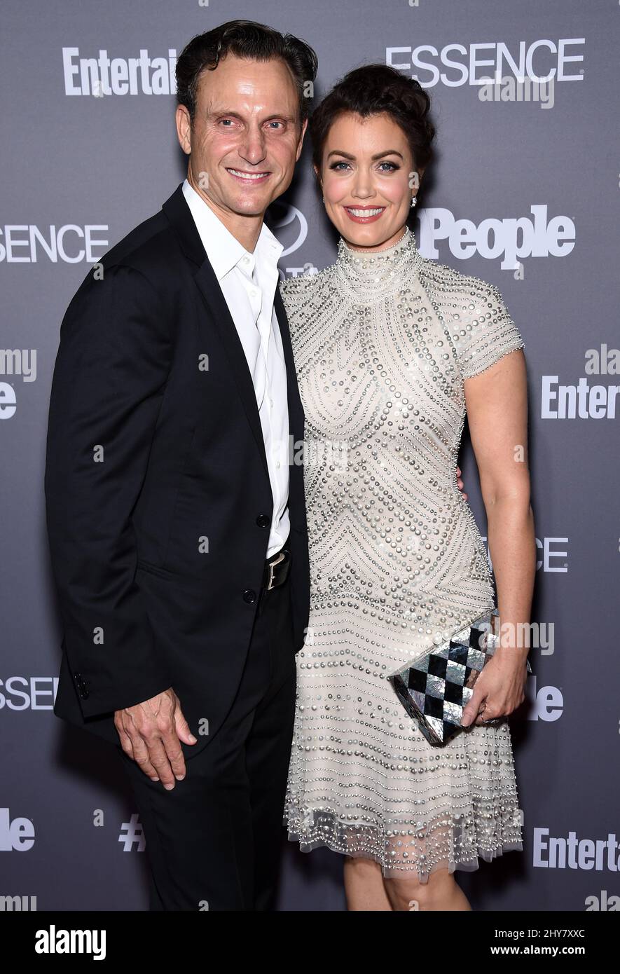 Tony Goldwyn & Bellamy Young attending the TGIT Premiere Red Carpet ...