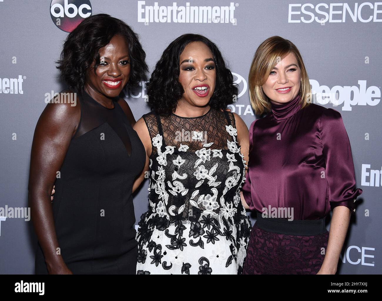 Viola Davis, Shonda Rhimes & Ellen Pompeo attending the TGIT Premiere ...