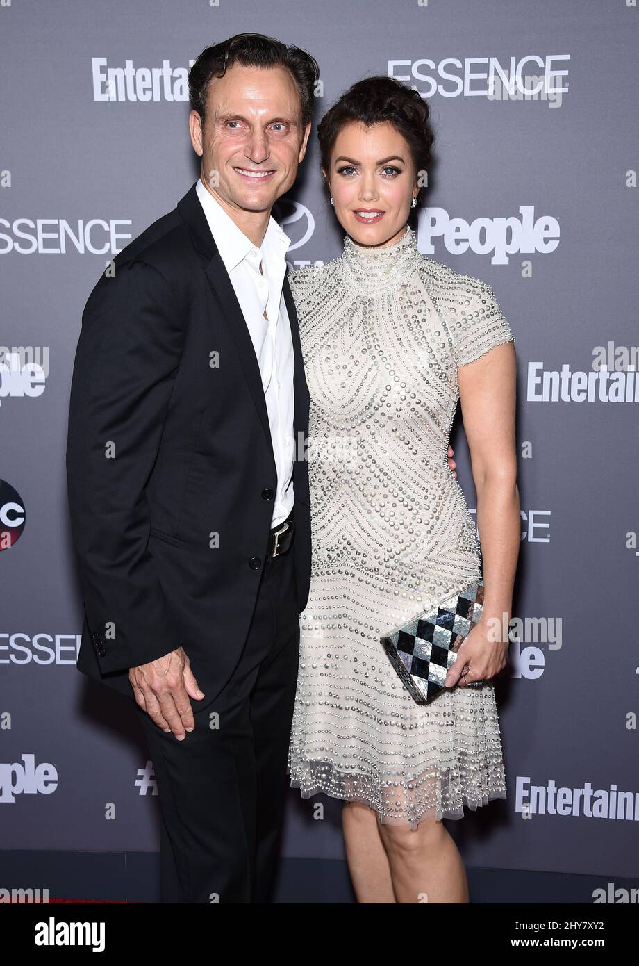 Tony Goldwyn & Bellamy Young attending the TGIT Premiere Red Carpet ...