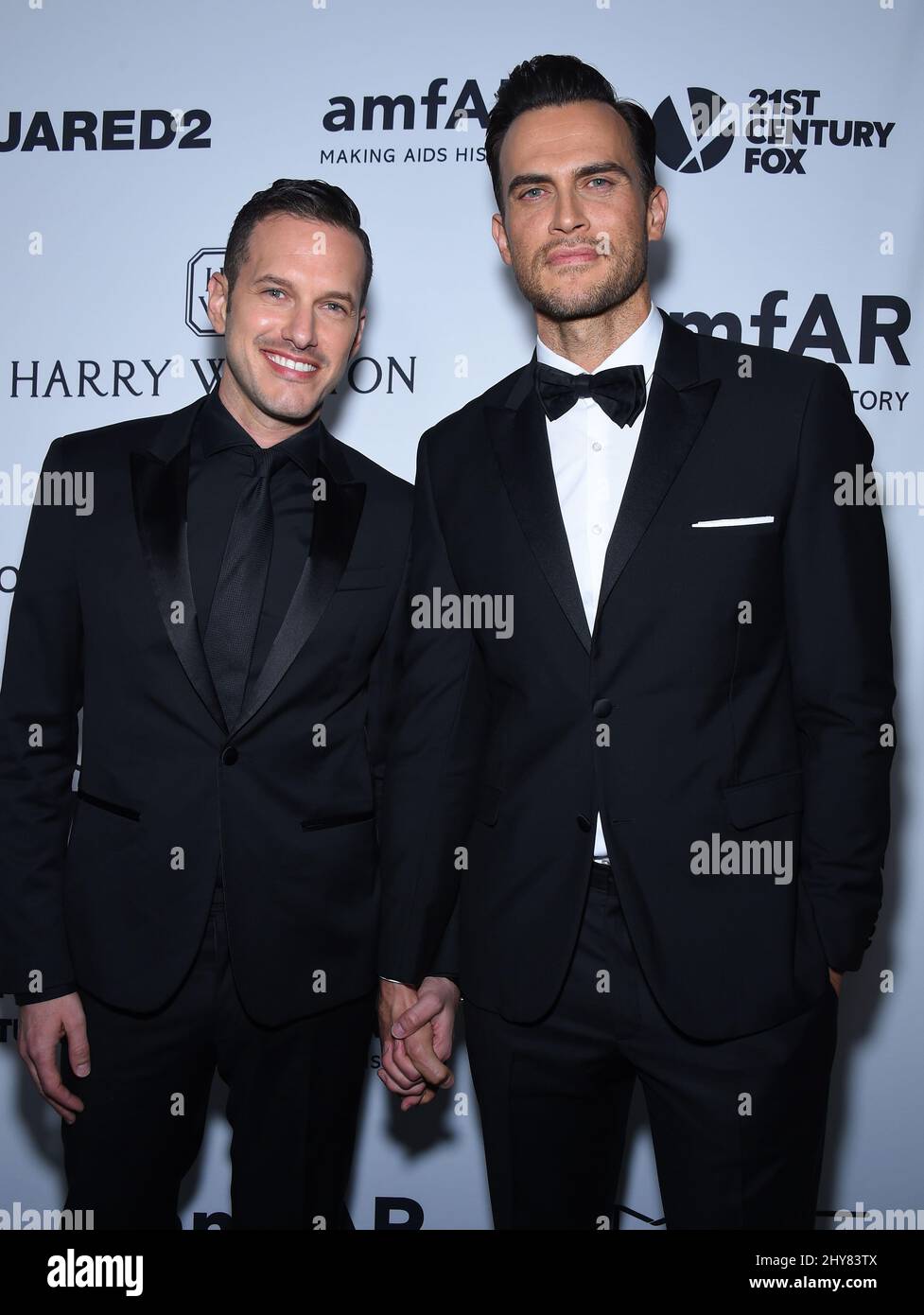 Cheyenne Jackson & Jason Landau attending amFAR Inspiration Gala 2015 ...