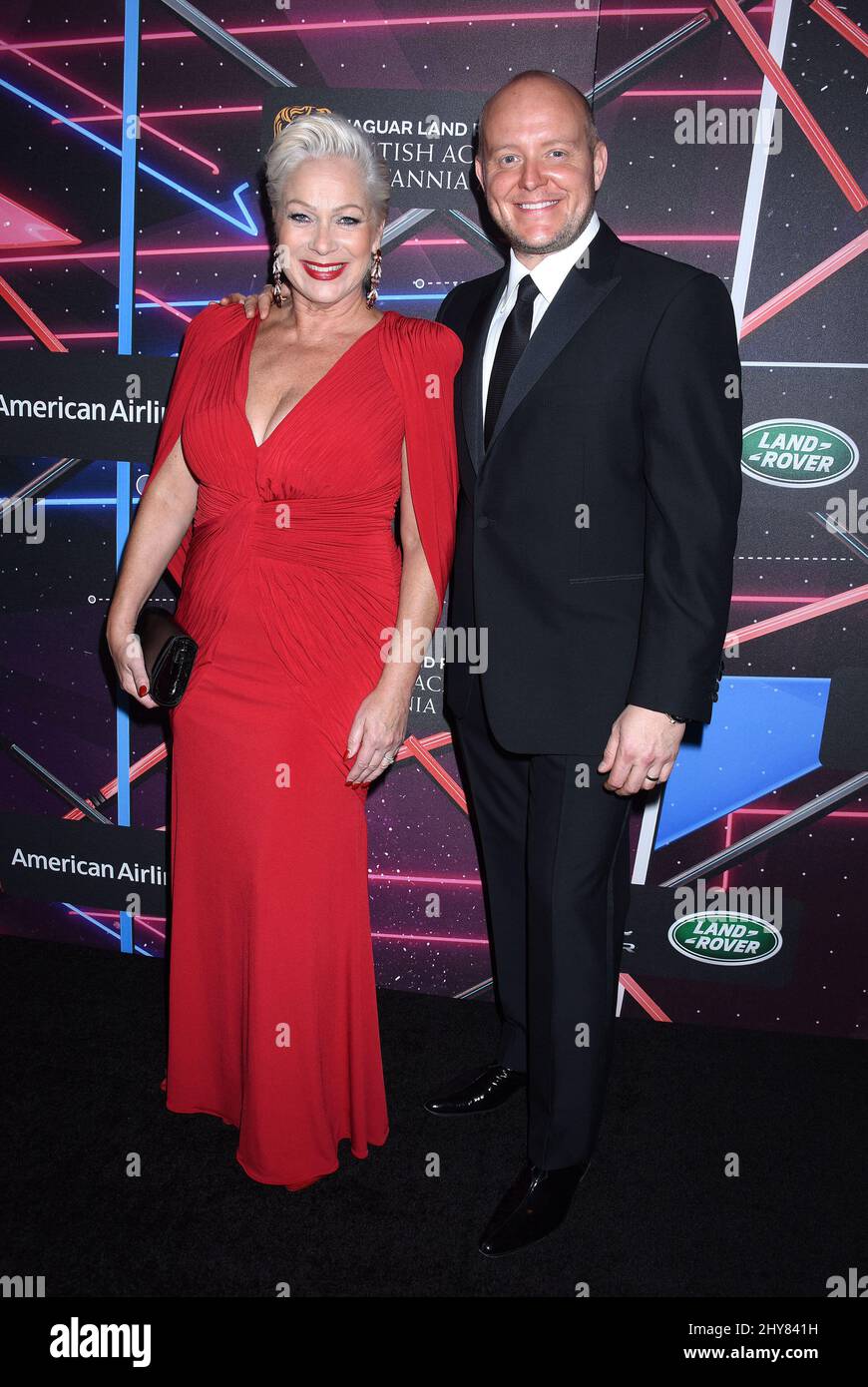 Denise Welch and Lincoln Townley arriving for the 2015 Jaguar Land ...