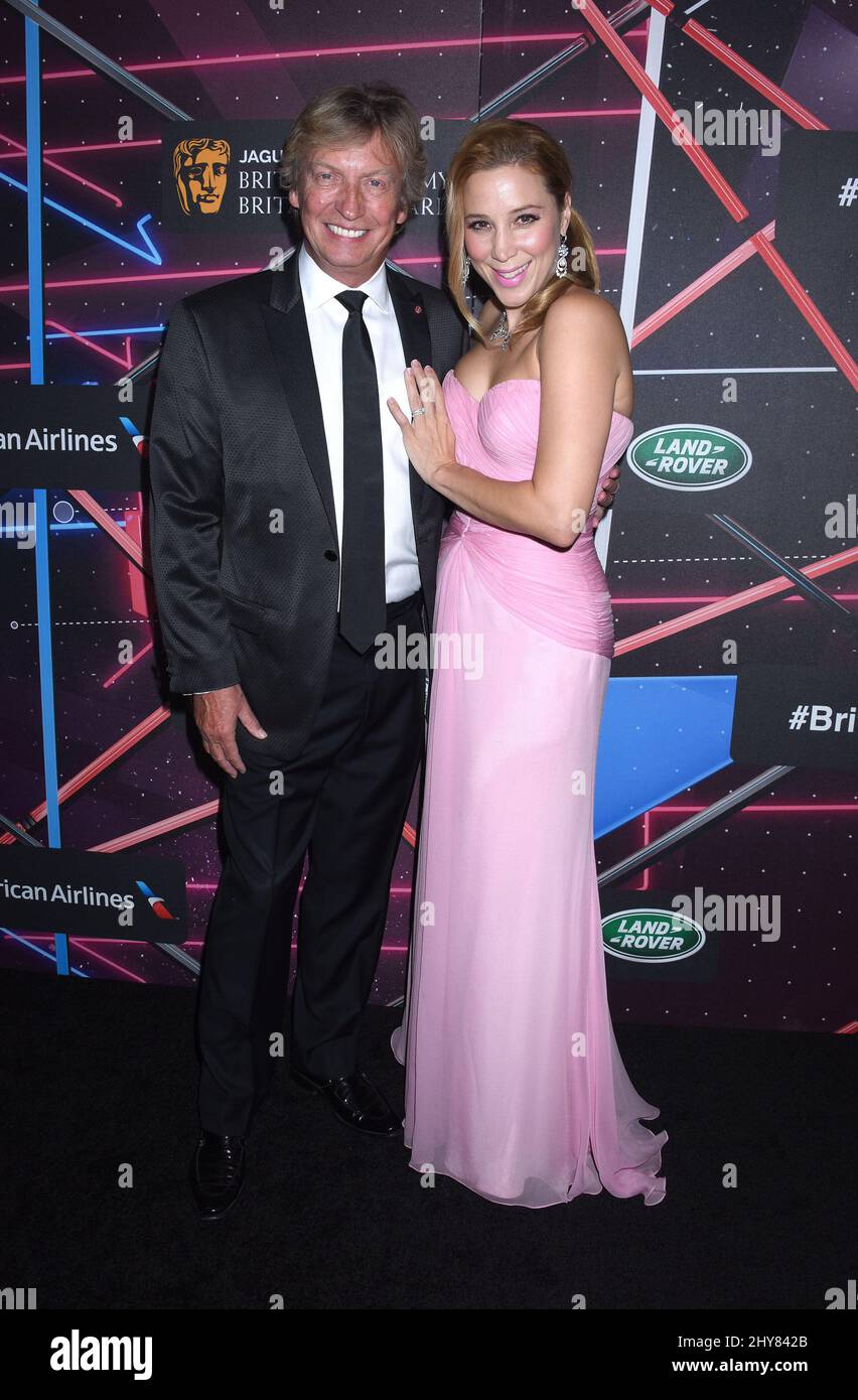 Nigel Lythgoe and Becky Baeling Lythgoe arriving for the 2015 Jaguar ...