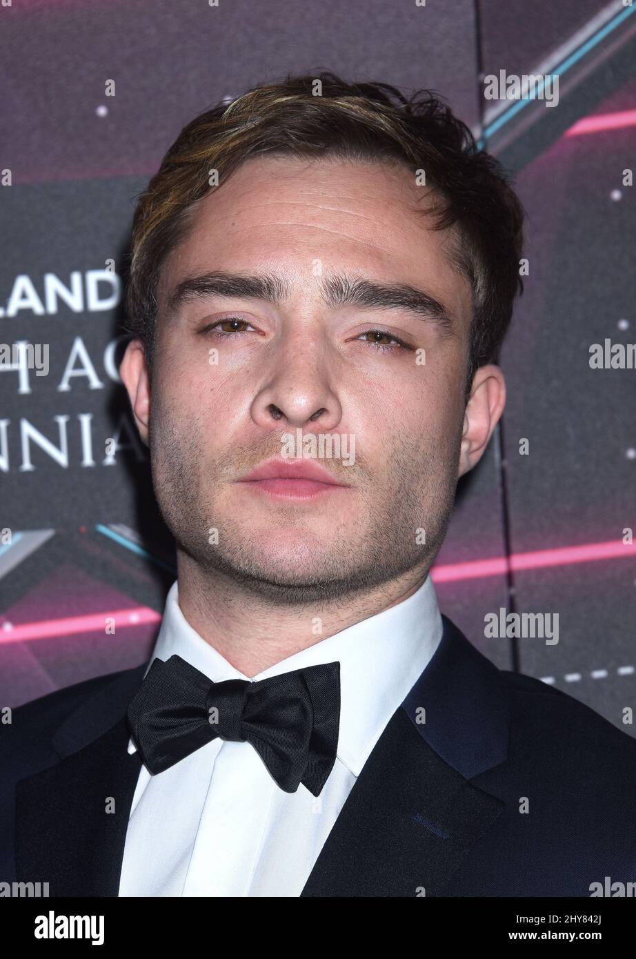 Ed Westwick arriving for the 2015 Jaguar Land Rover British Academy ...