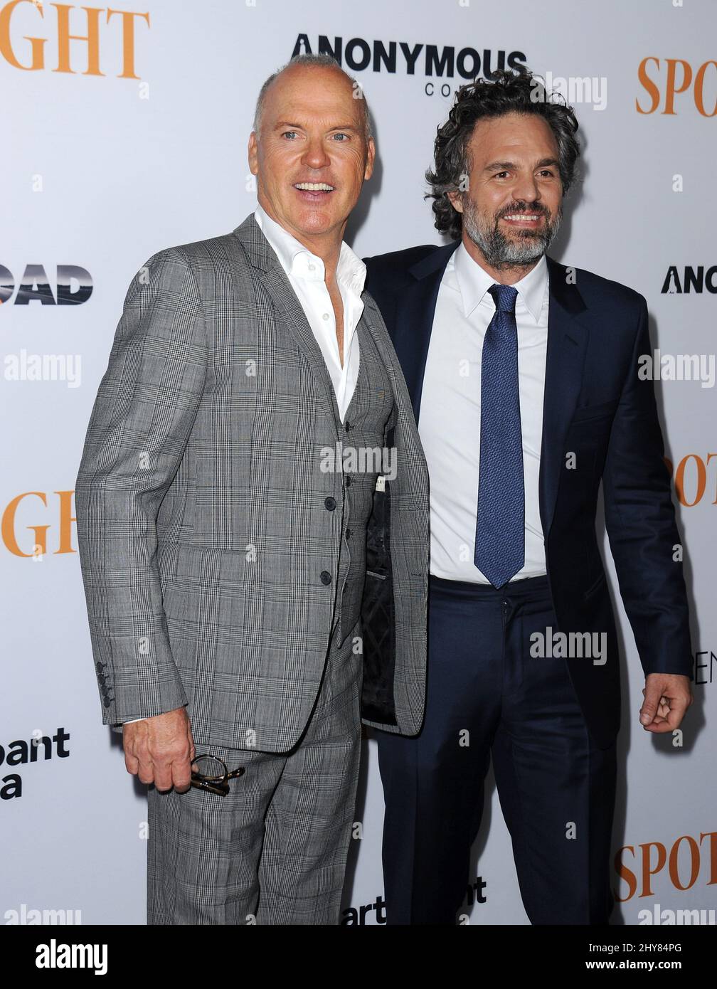 Michael Keaton, Mark Ruffalo arriving for the Spotlight Spotlight ...