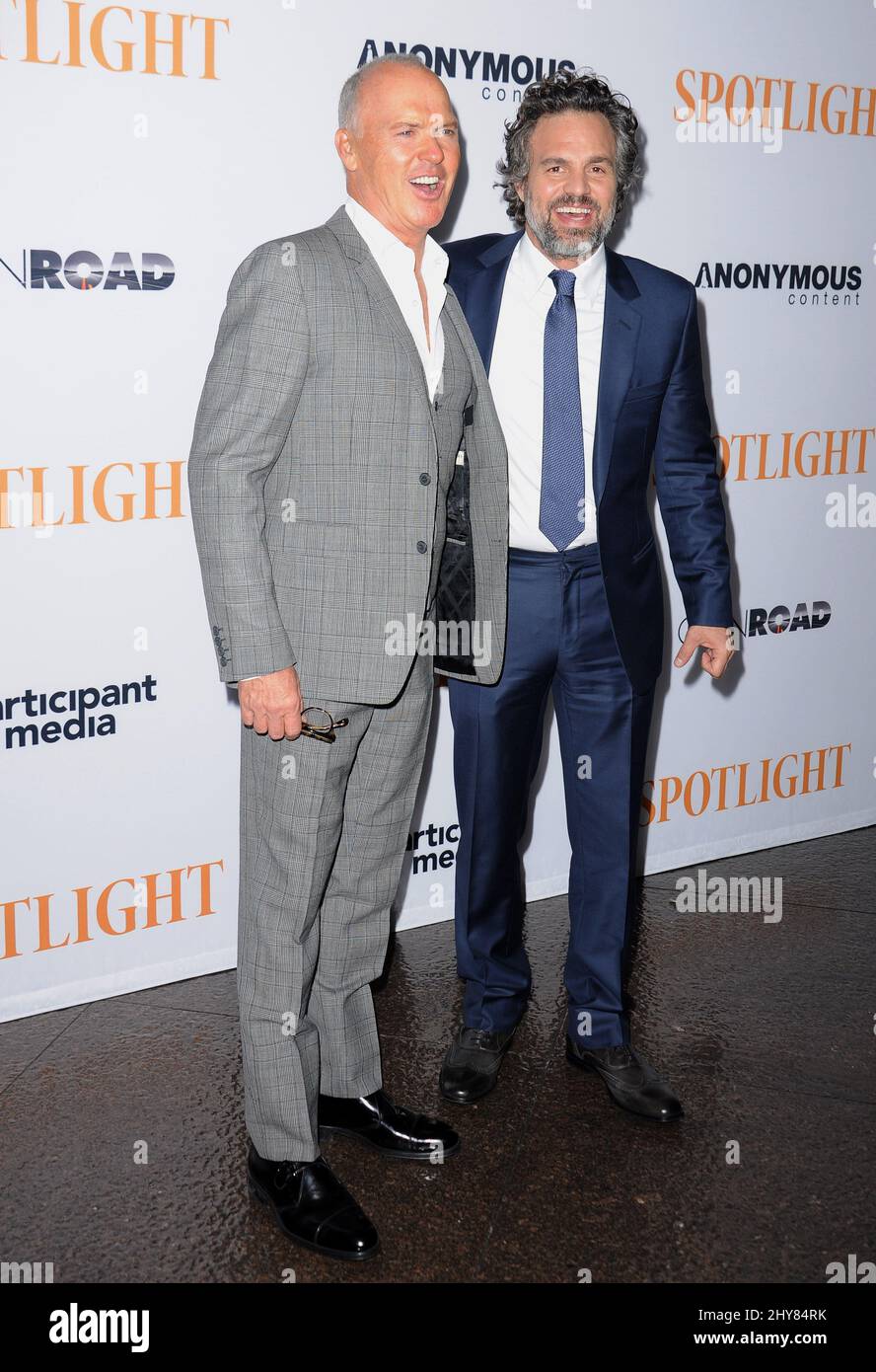Michael Keaton, Mark Ruffalo arriving for the Spotlight Spotlight ...
