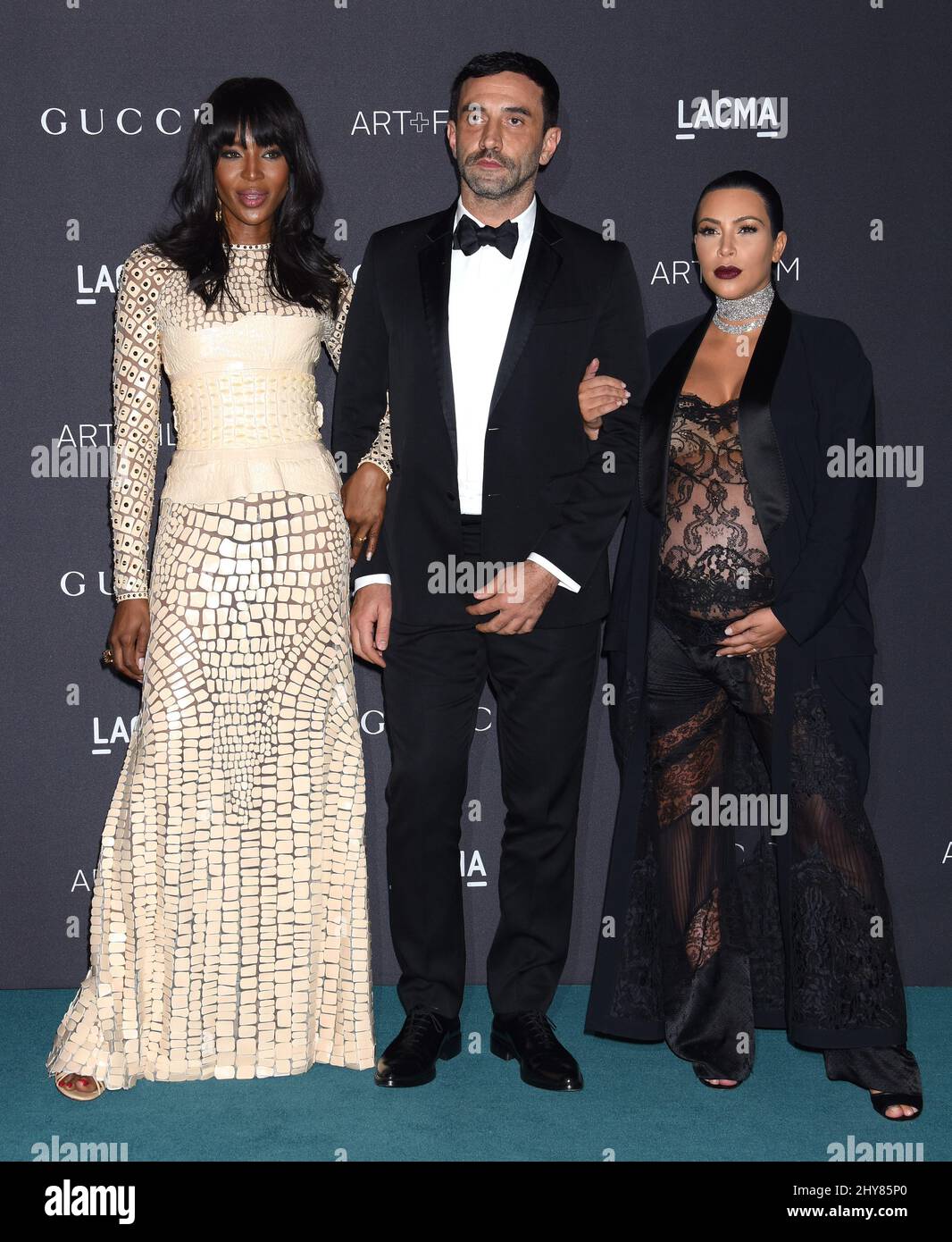 Naomi Campbell, Riccardo Tisci and Kim Kardashian attends LACMA 2015 ...