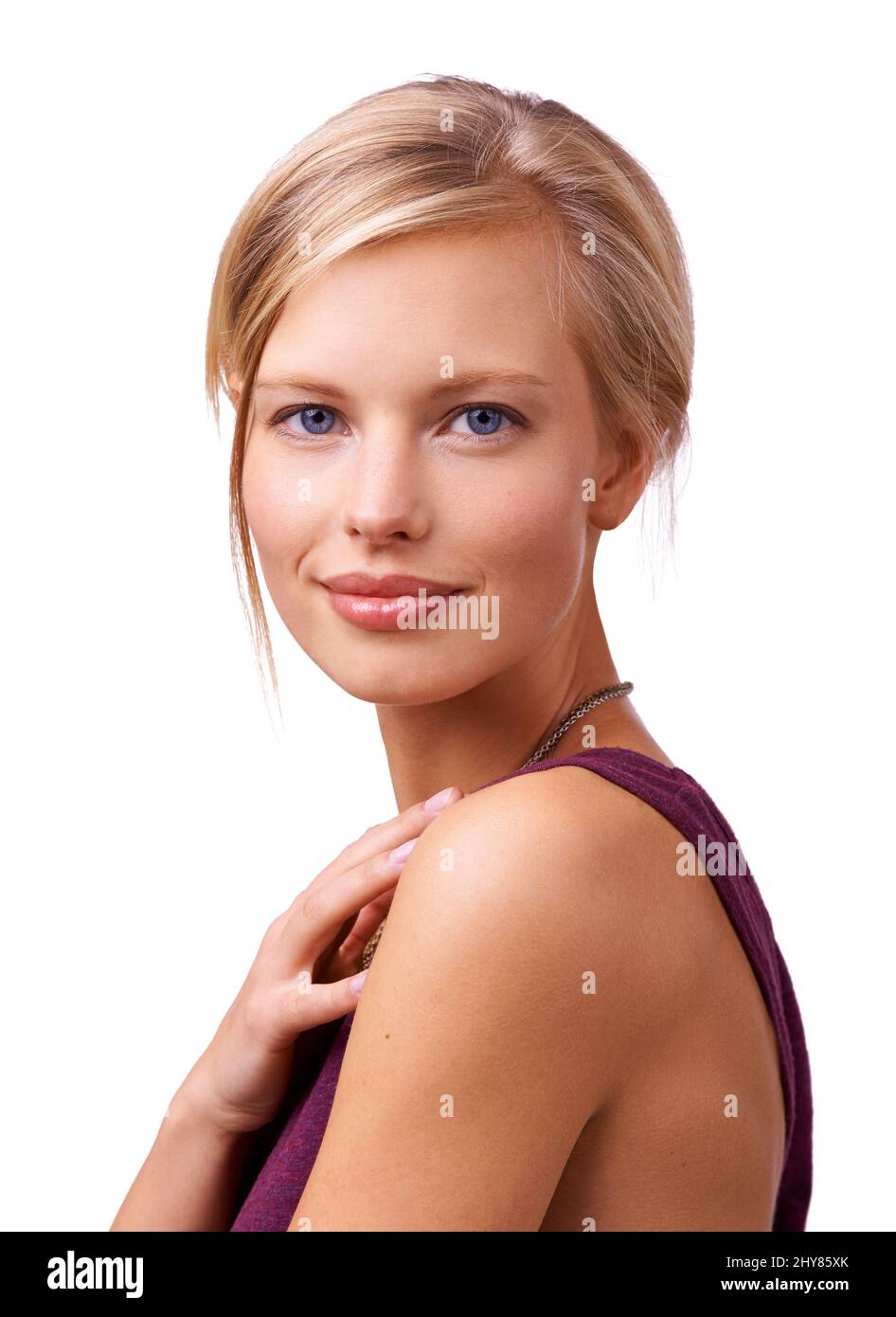 Classical beauty meets modern woman. Studio portrait of a beautiful ...