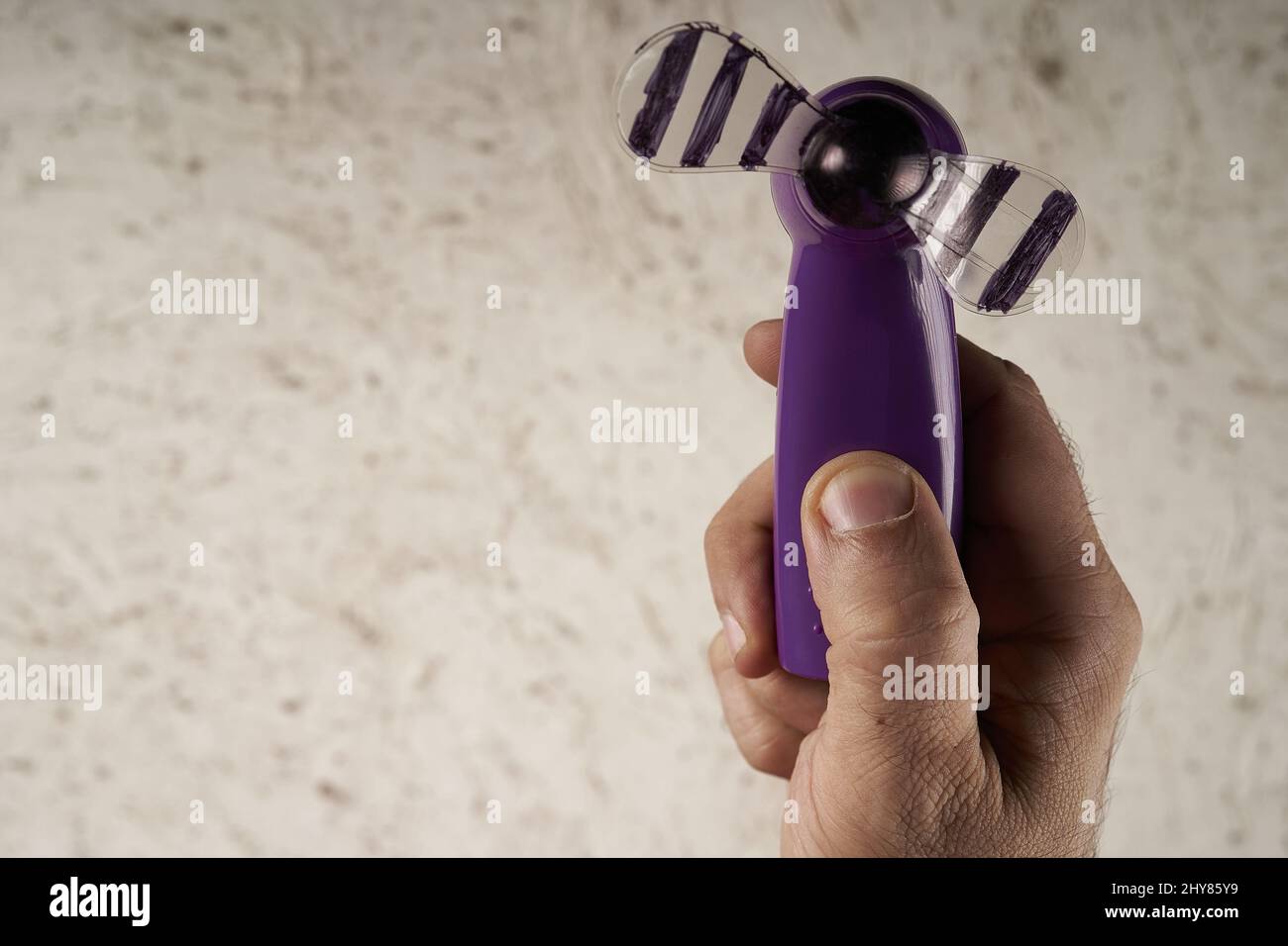 Portable fan handle hi-res stock photography and images - Alamy