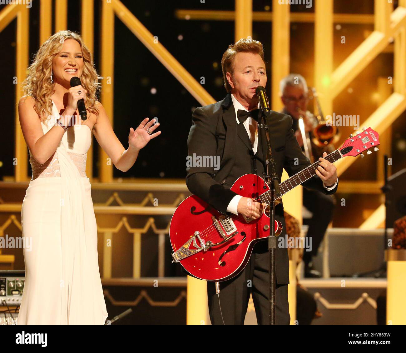 Brian Setzer and Jennifer Nettles CMA Country Christmas held at the ...