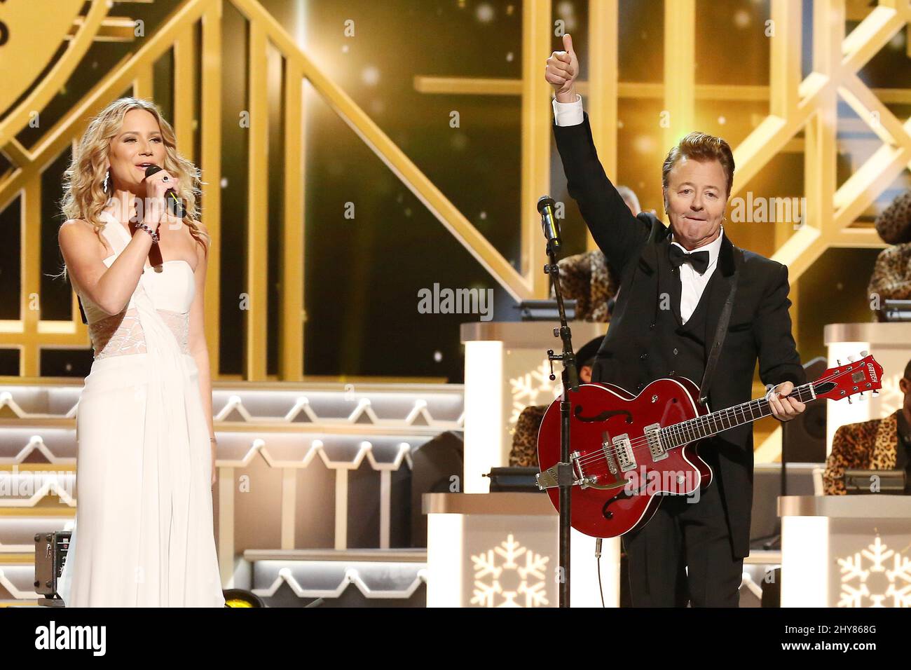 Brian Setzer and Jennifer Nettles CMA Country Christmas held at the ...