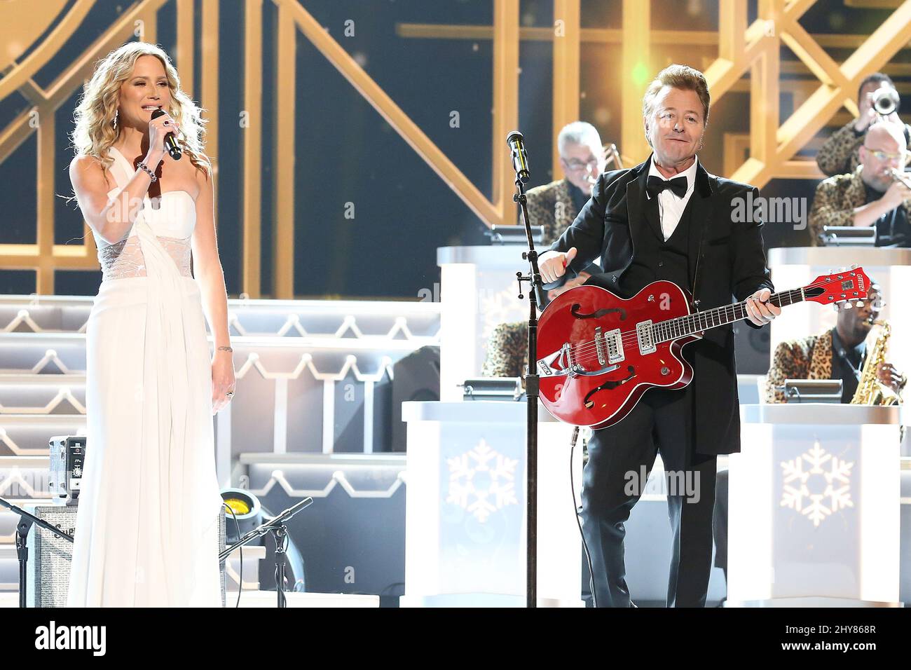 Brian Setzer and Jennifer Nettles CMA Country Christmas held at the ...
