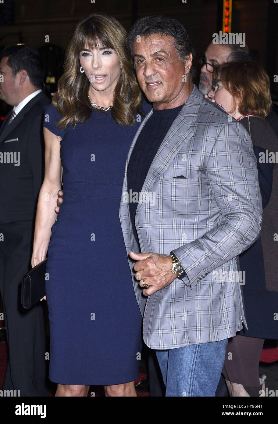 Sylvester Stallone and wife Jennifer Flavin 2015 AFI FEST "The 33" Gala ...