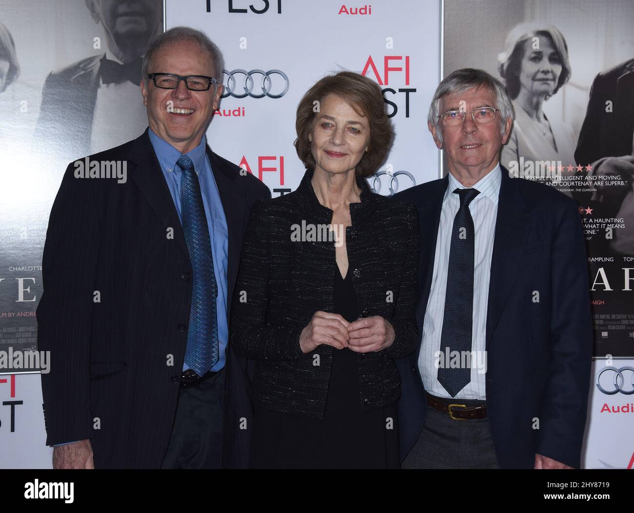 November 11, 2015 Hollywood, Ca. Tim Gray, Tom Courtenay and Charlotte ...