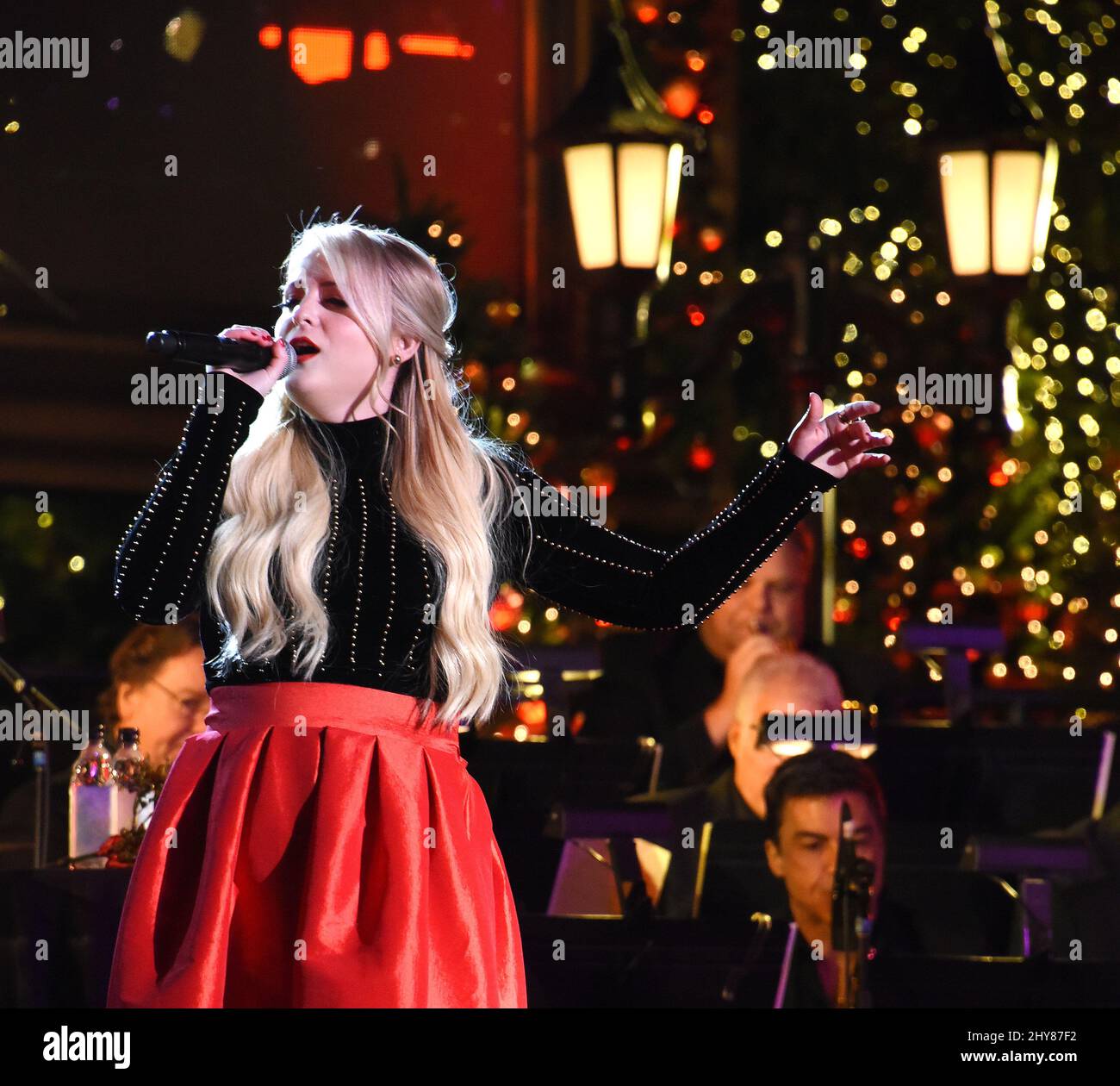 Meghan Trainor attending The Grove Christmas with Seth MacFarlane in ...