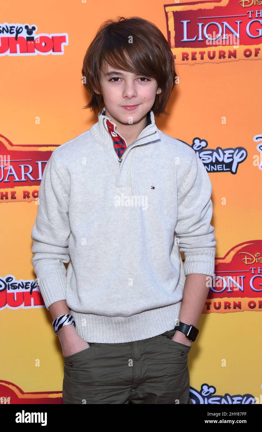 Max Charles attending the premiere of Disney's "The Lion Guard: Return ...