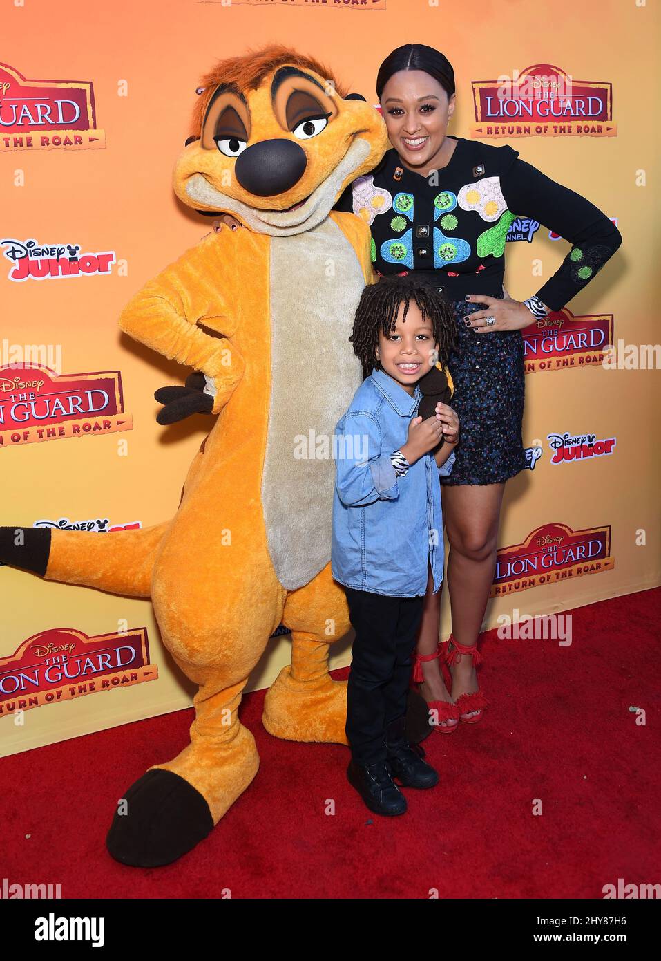 Tia Mowry & Cree Hardrict attending the premiere of Disney's "The Lion ...